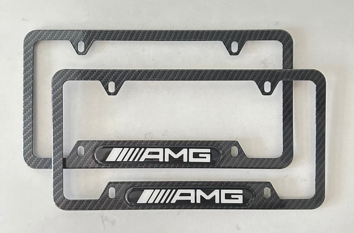 Mercedes AMG License Plate Frame (Carbon Fiber Style) — Immortal Group