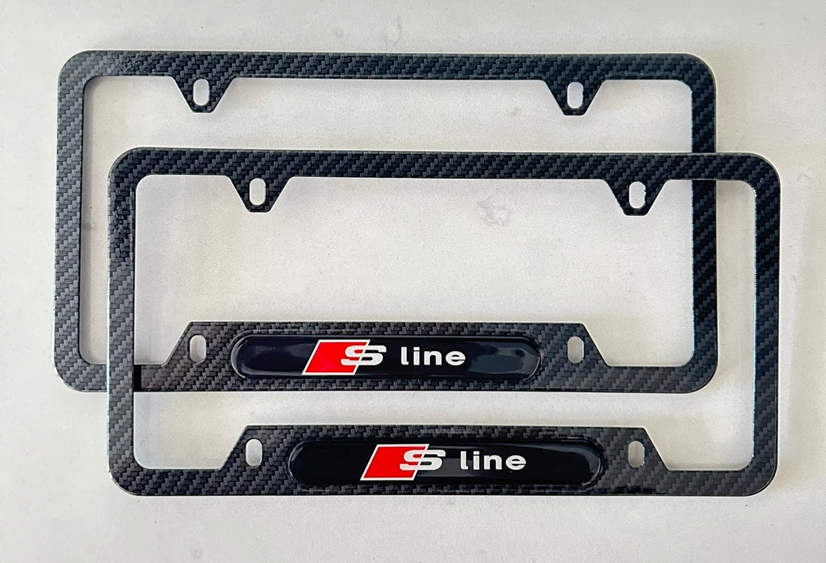 Audi S Line License Plate Frame (Carbon Fiber Style) — Immortal Group